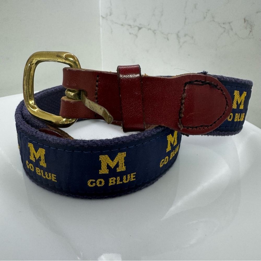 Leatherman Ltd. University Of Michigan Logo Belt With… - Gem